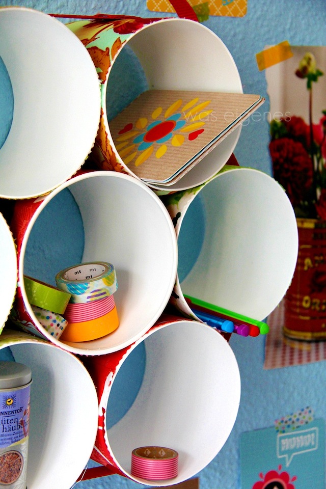 DIY Röhrenregal (Fotoanleitung via waseigenes)
