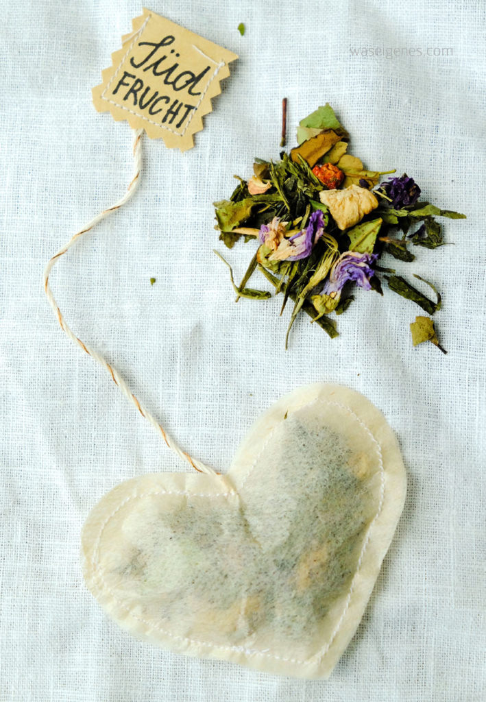 Teebeutel selber nähen. Nicht für den Kaufladen, sondern für meine Tasse!