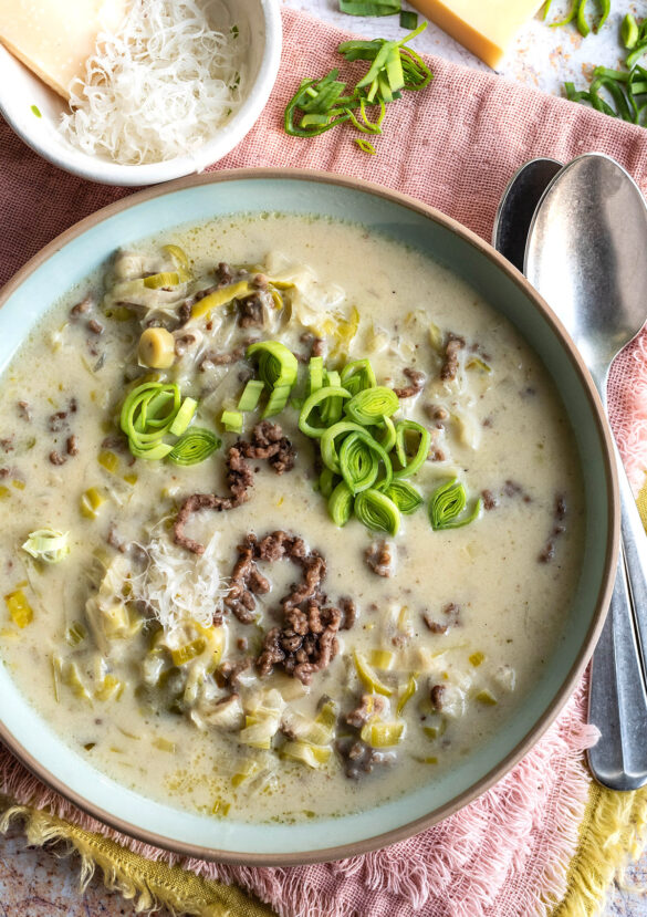 Thai Kokos Suppe - Gemüsesuppe mit Kokosmilch& Sojasauce