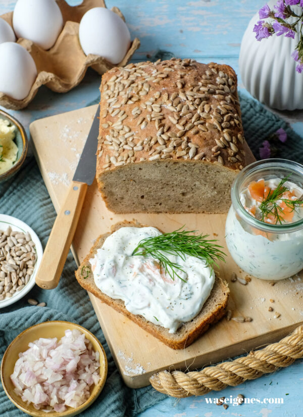 Rezept für ein Sonnenblumenkernbrot mit getrocknetem Sauerteig
